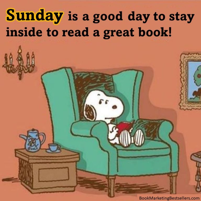Snoopy Loves to Read Books on Sunday – Book Marketing Bestsellers